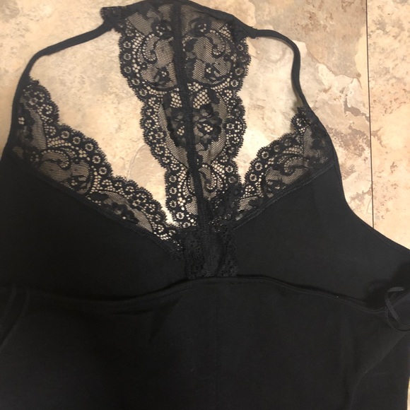 Express | Dresses | Nwt Lace T Back Black Express Bodycon Dress | Poshmark